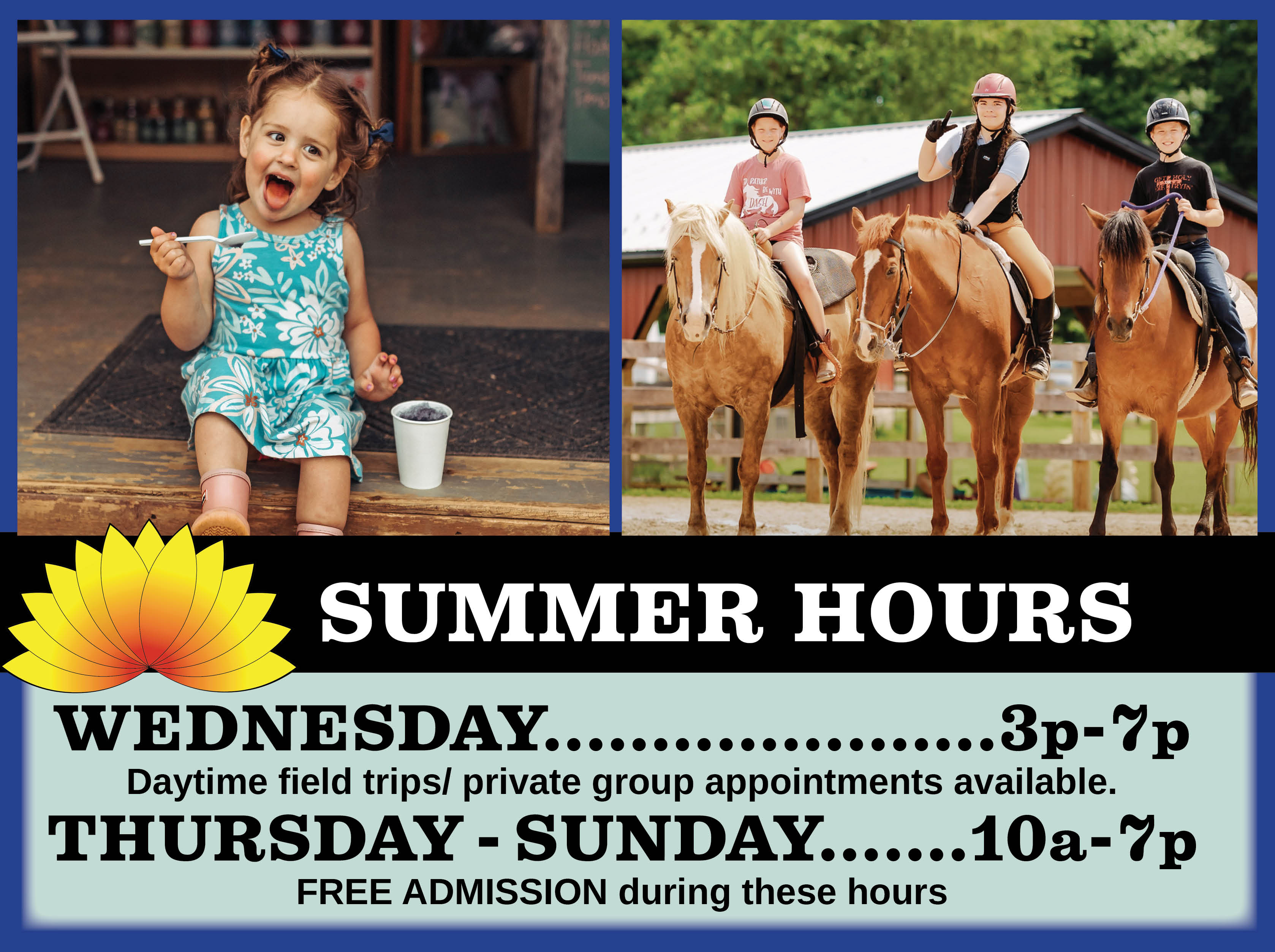 Hours & FAQs | The Farmyard